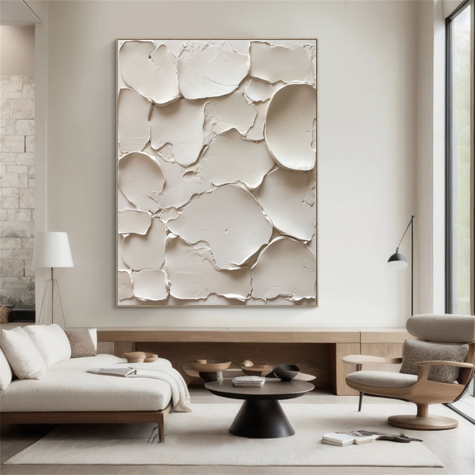 Textured Abstract Opulence | Cream Panache